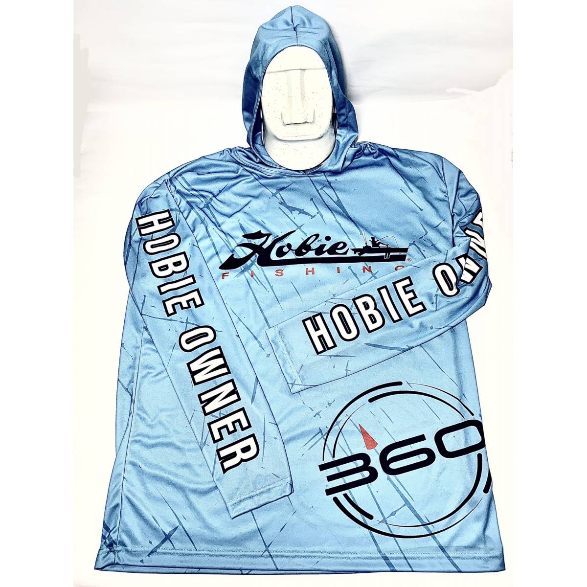 HOBIE OWNER LONG SLEEVE JERSEY WITH HOOD, BLUE, L, NAS-APPAREL-100-L, Hobie