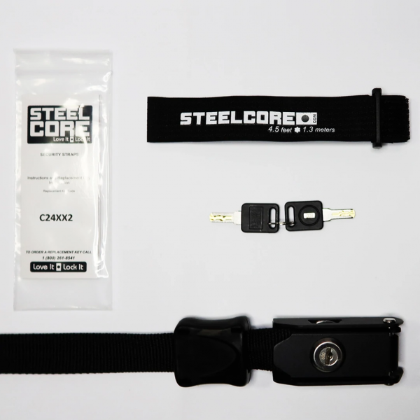 Universal Security Strap, 6 feet black, Single, SSB-6, Steelcore