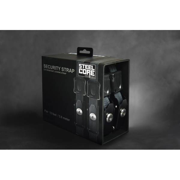 Security Strap 12' Black, Pair, SSB-12-P, Steelcore